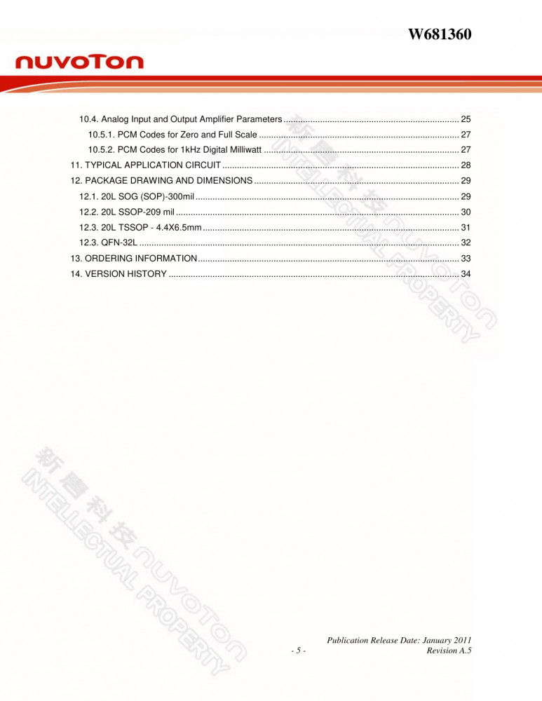 W681360 datasheet page 5