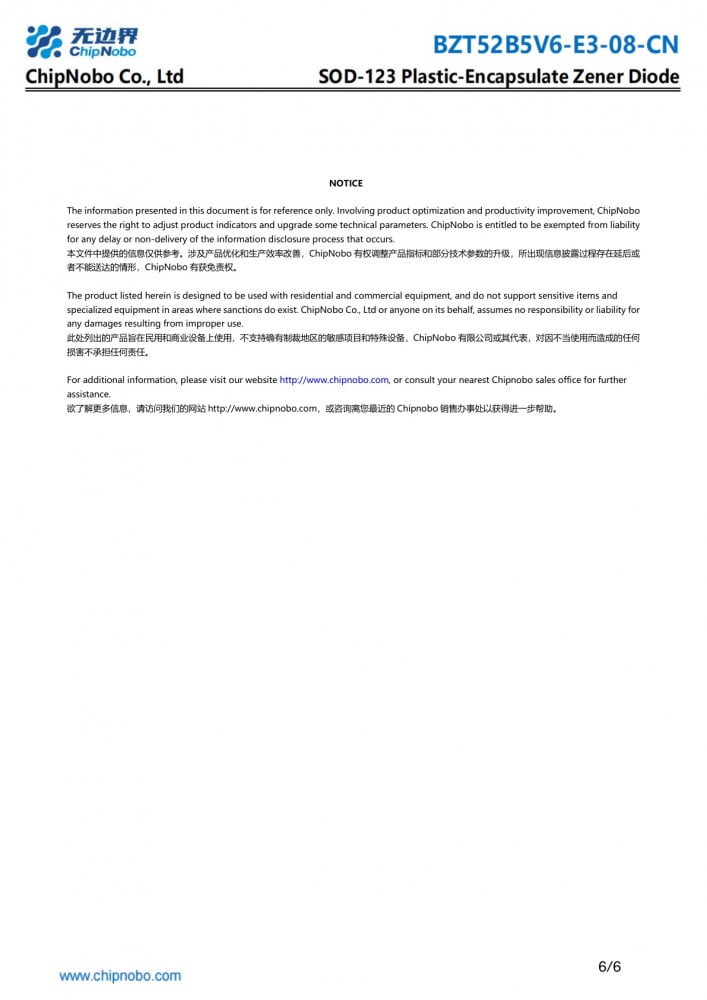 ChipNobo BZT52B5V6-E3-08-CN datasheet page 6