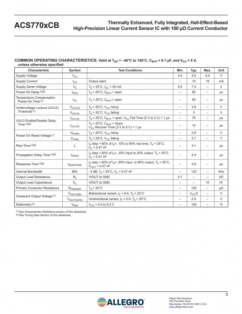 ACS770 datasheet page 5