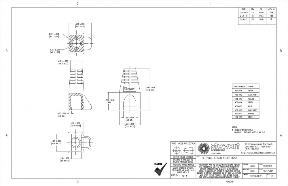 Bel Fuse 450-015 technical document preview
