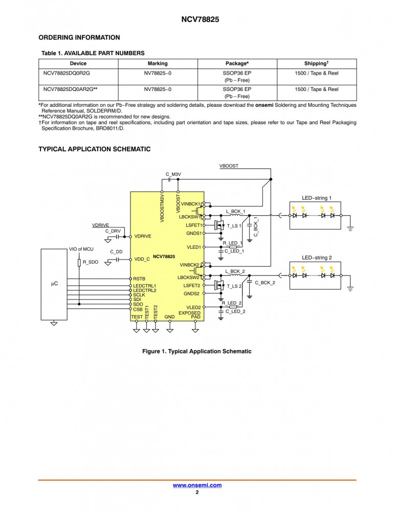 NCV78825 datasheet page 2
