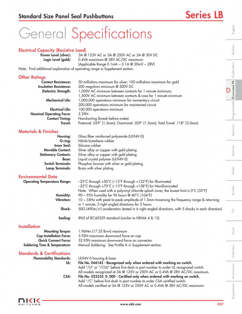 NKK LB series technical document page 1