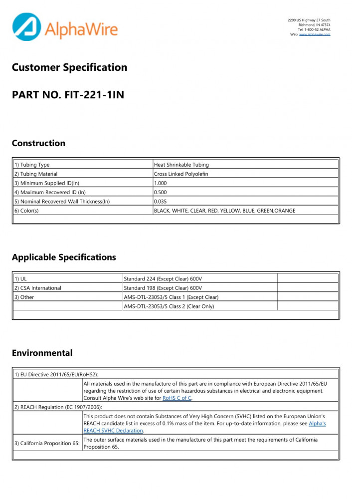 F2211IN CL069 technical document page 1