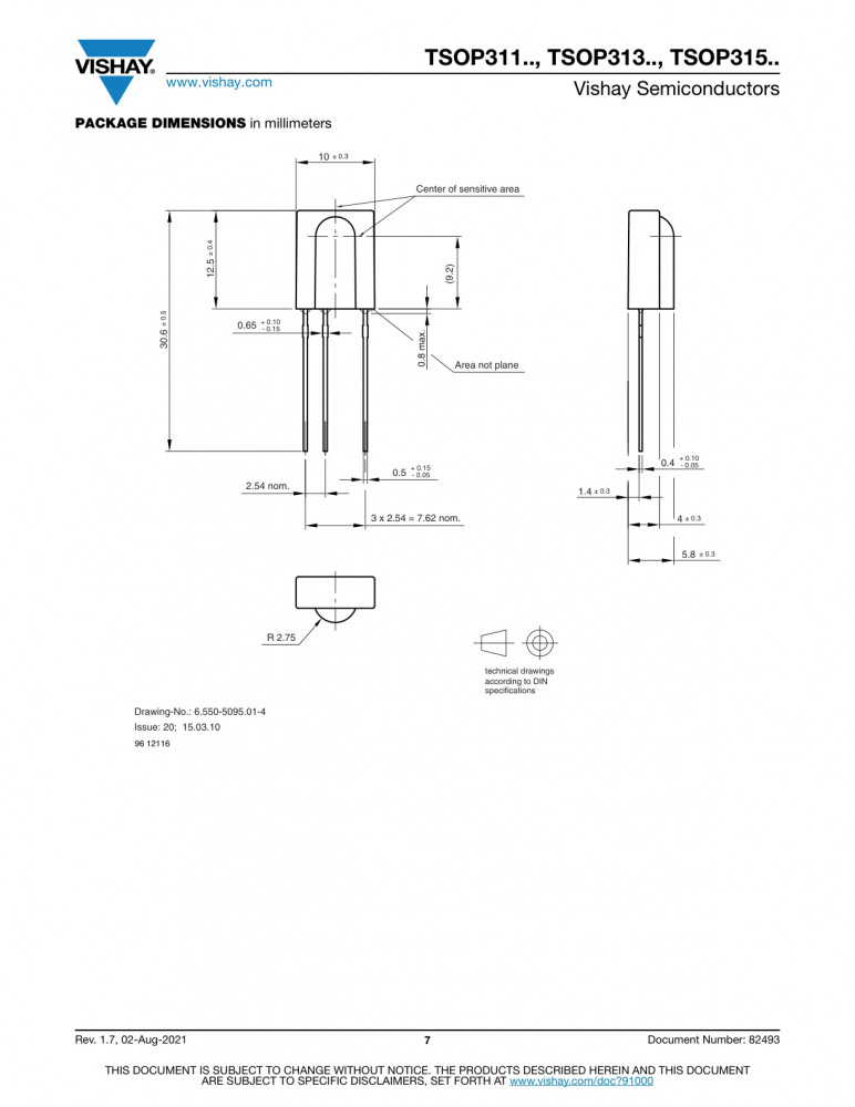 TSOP31156 datasheet page 7
