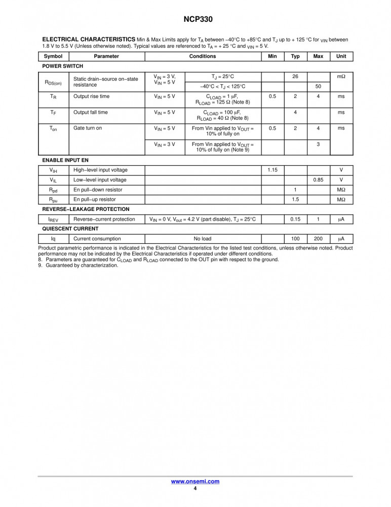 NCP330 technical document page 4