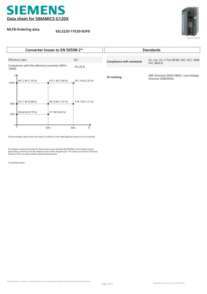 6SL32201YE300UF0 technical document page 3