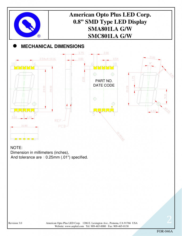 SMC801LA datasheet page 2