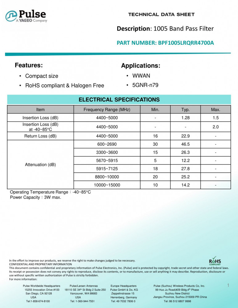 BPF1005LRQRR4700A datasheet page 1