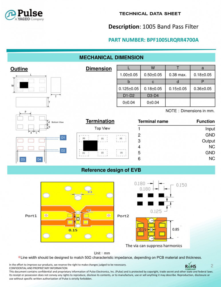 BPF1005LRQRR4700A datasheet page 2