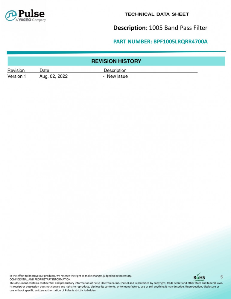 BPF1005LRQRR4700A datasheet page 5