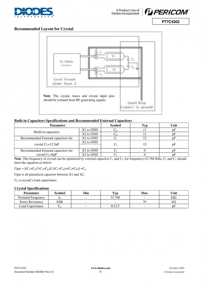 PT7C4302WEX datasheet page 6