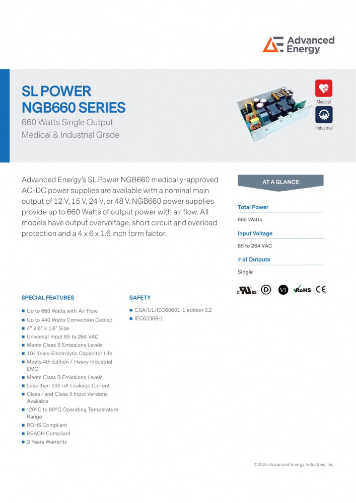 NGB660 series datasheet page 1