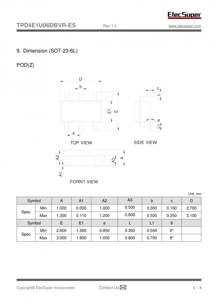 TPD4E1U06DBVR-ES datasheet page 6
