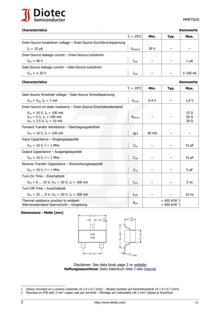 MMFTN20 datasheet page 2