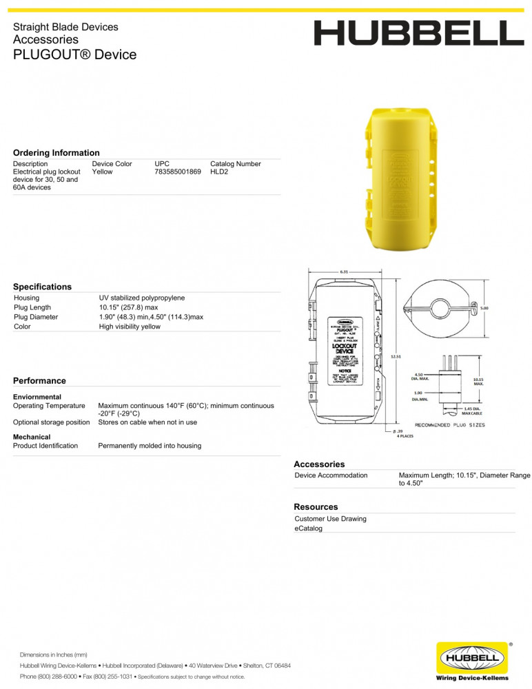Burndy HLD2 product documentation image