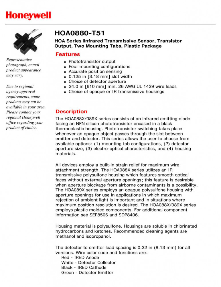 HOA0880-T51 technical document page 1