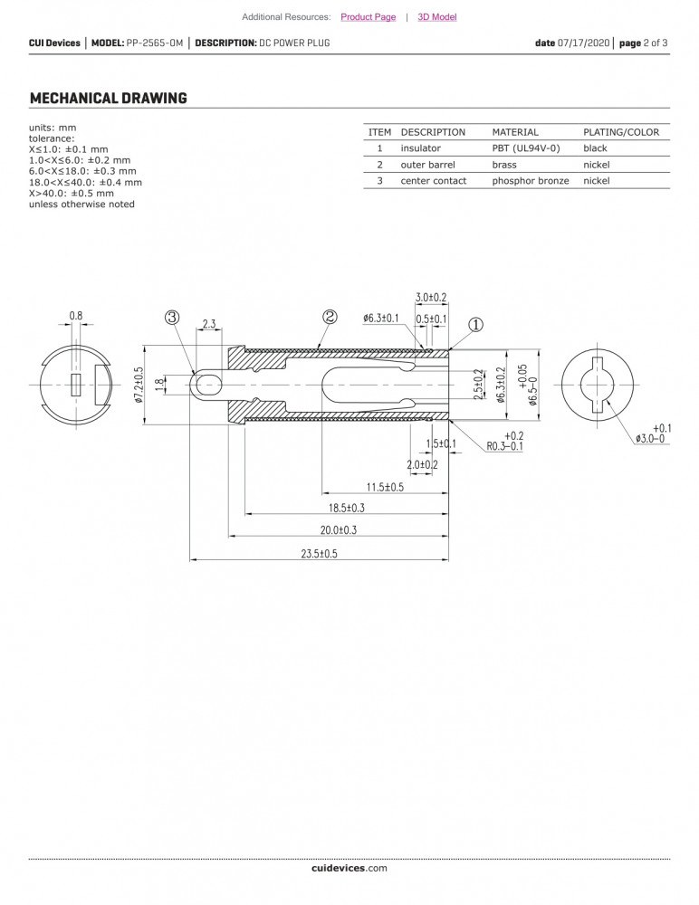 PP-2565-OM technical document page 2