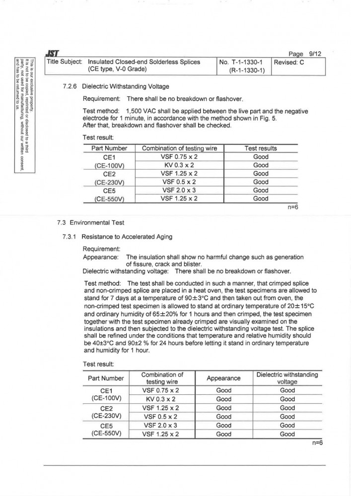 JST CE-230V specification page 9