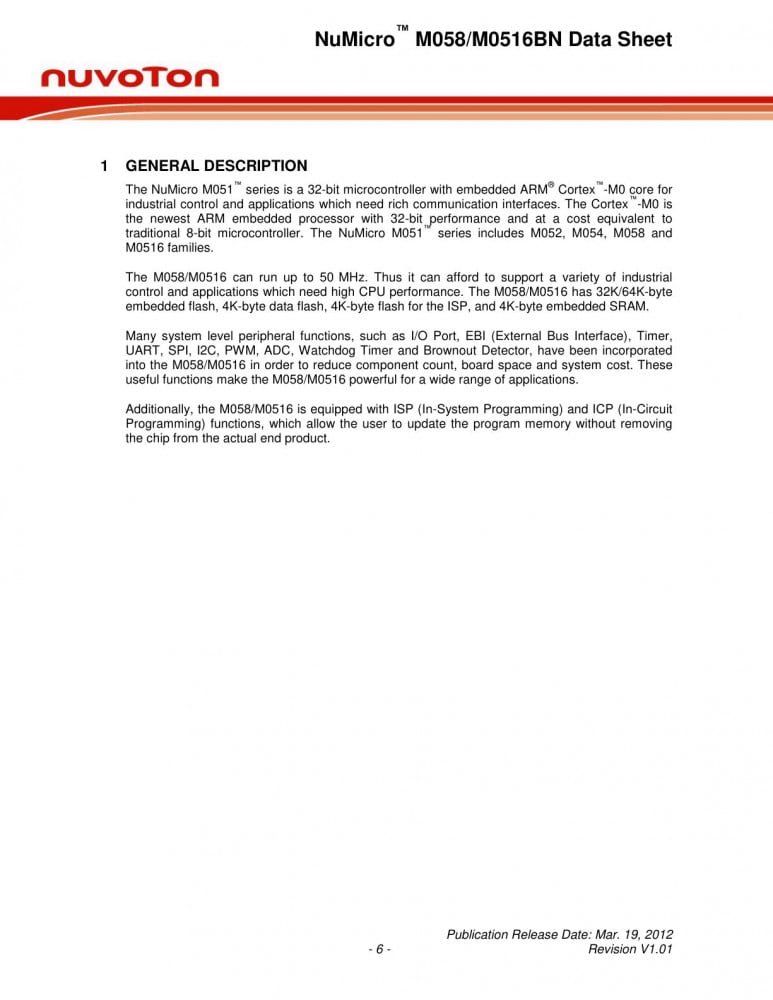M058LBN datasheet page 6