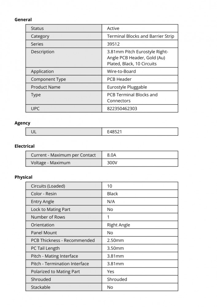 Molex 395121510 technical document image 2