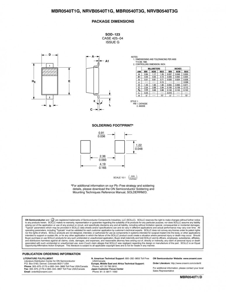 MBR0540T1G datasheet page 5