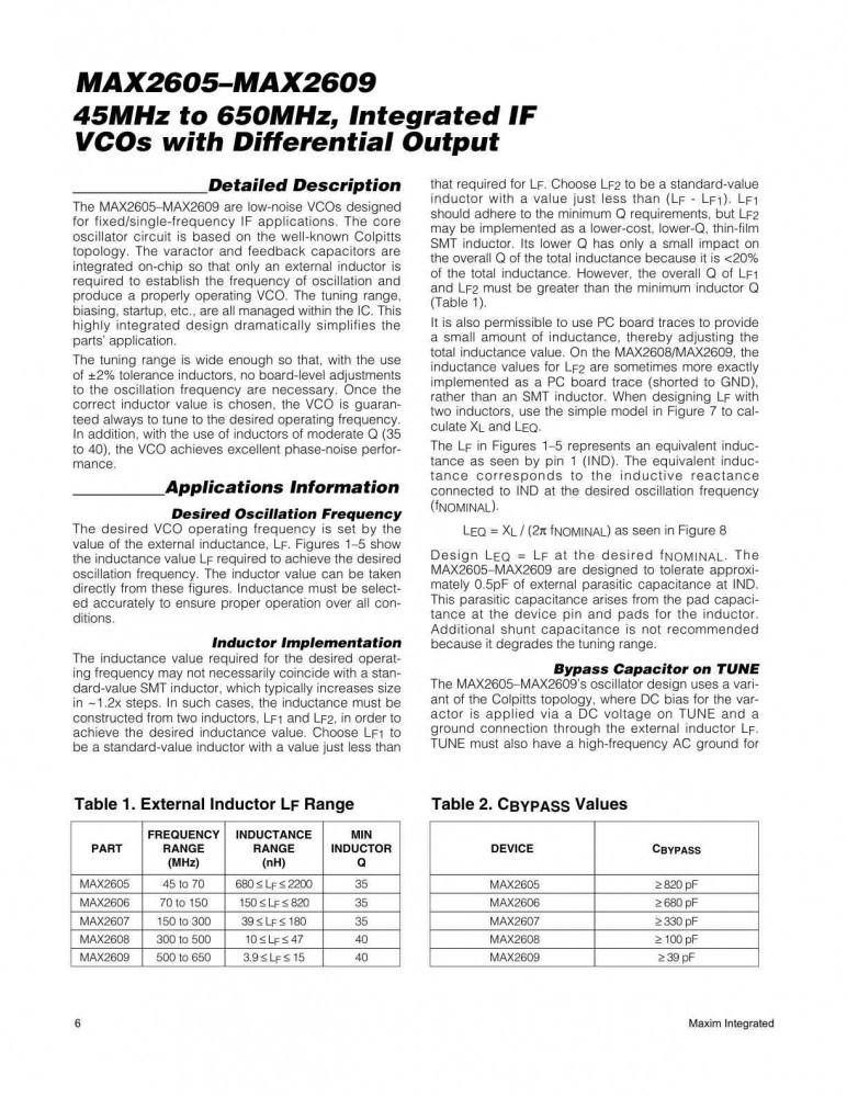 MAX2608 document preview, page 6