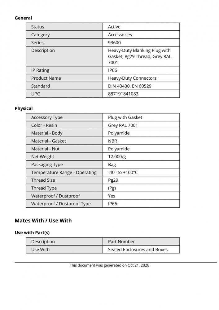 936000196 product document image, page 2