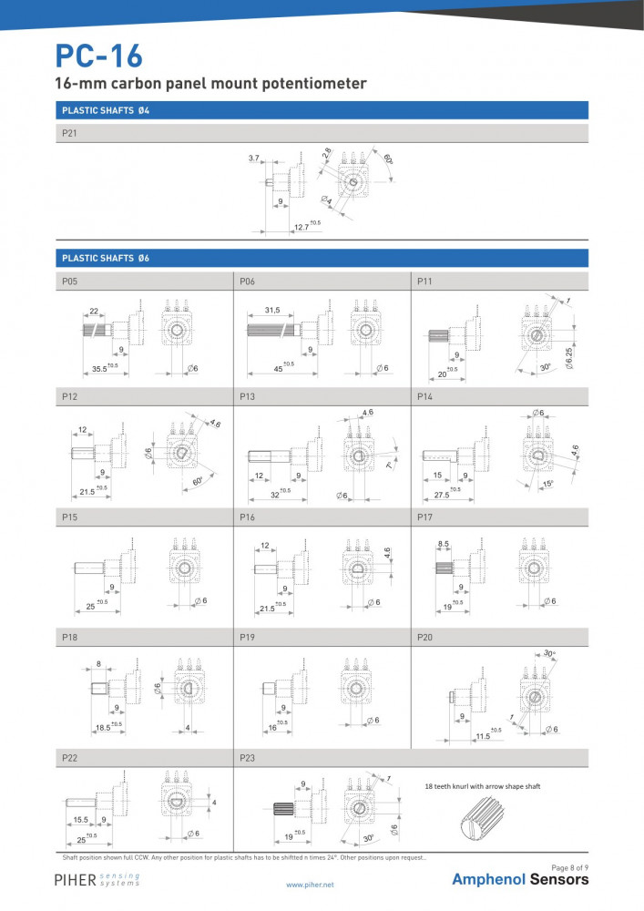 PC-16 datasheet page 8