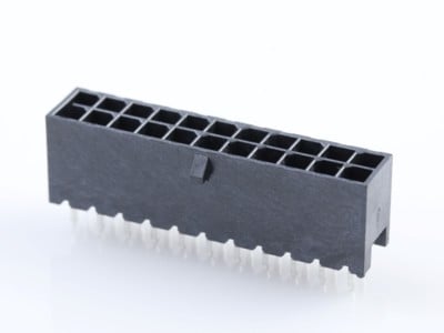 Mini50 Unsealed Receptacle, Single Row, UL 94 HB, with CPA, 8 Circuits, Polarization Option B, Gray