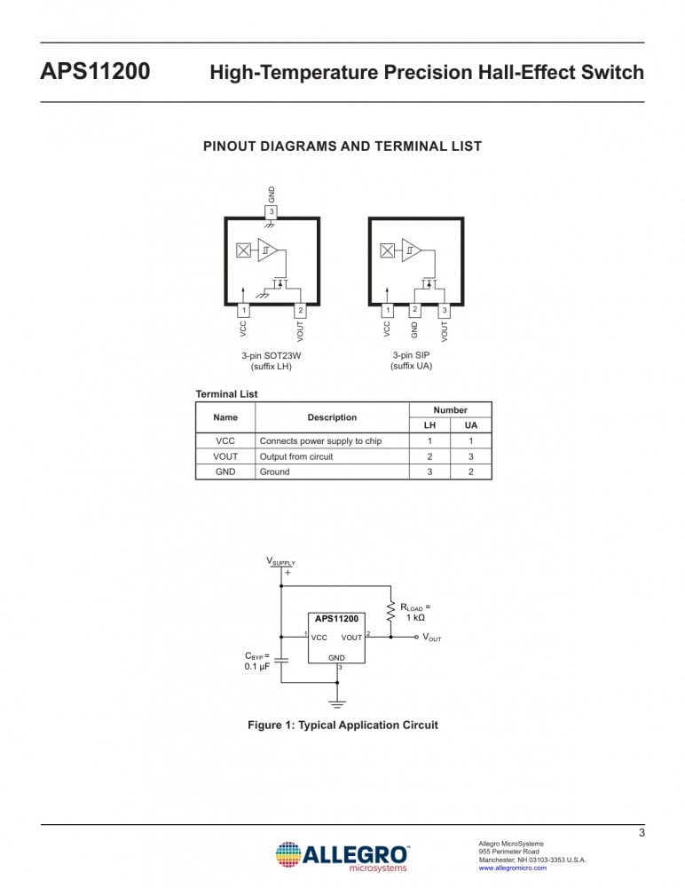 APS11200 datasheet page 3