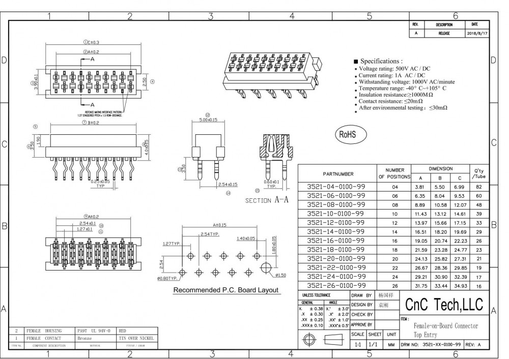 CNC Tech 3521-24-0100-99 technical drawing