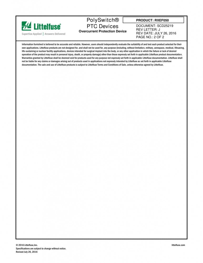 RXEF050-2 technical document page 2