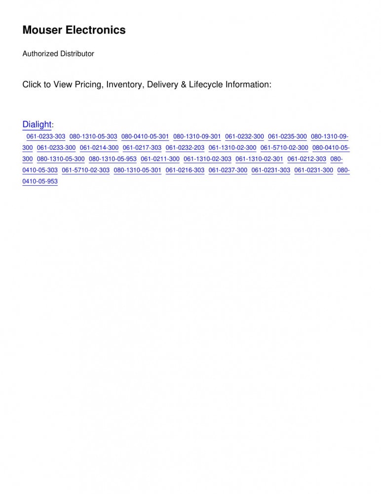 Dialight indicator catalog page 2