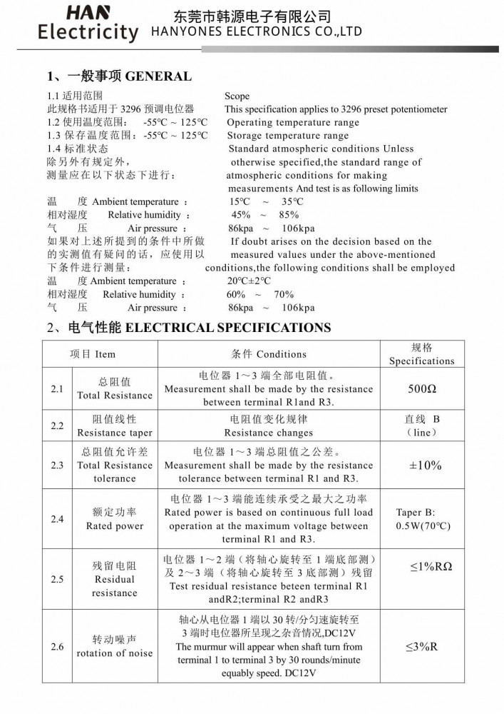 3296X-1-103 specification page 2