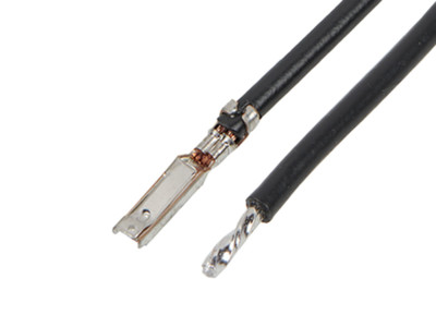 Pre-Crimped Lead KK Plus 250 Female-to-Pigtail, Tin (Sn) Plating, 450.00mm Length, 24 AWG, Black