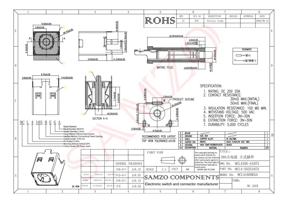 9CL4105BEGA technical document page