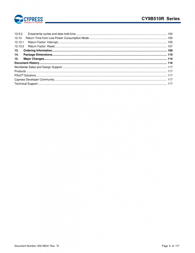 CY9BF516N series datasheet page 7
