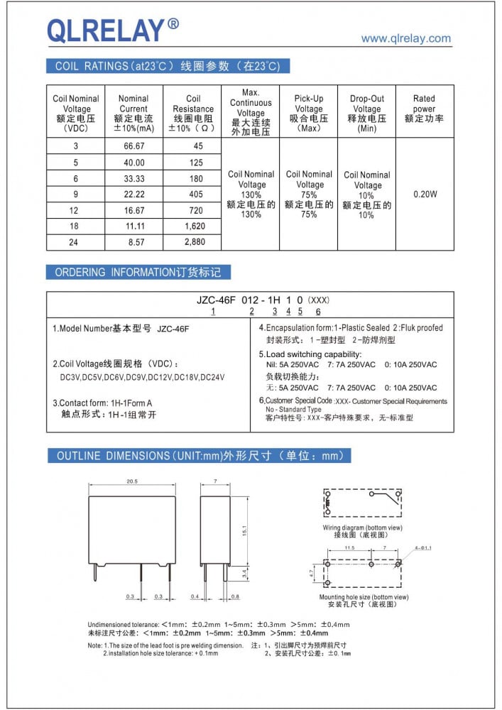 JZC-46F product document page 2