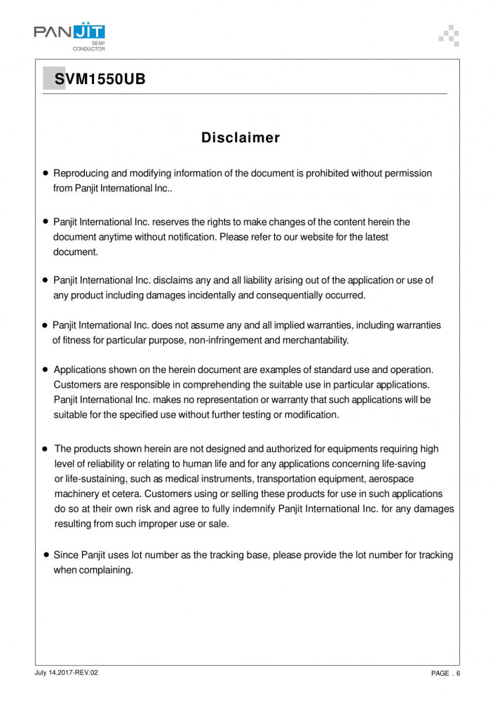 SVM1550UB datasheet page 6