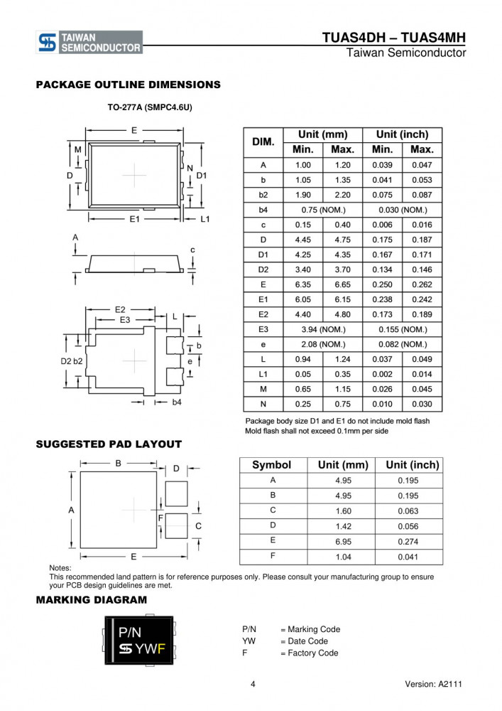 TUAS4KH technical document page 4