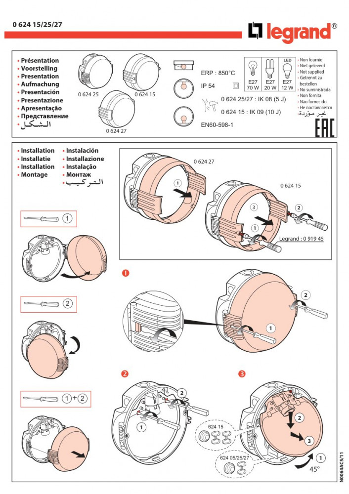 Legrand 062425 product documentation, page 1