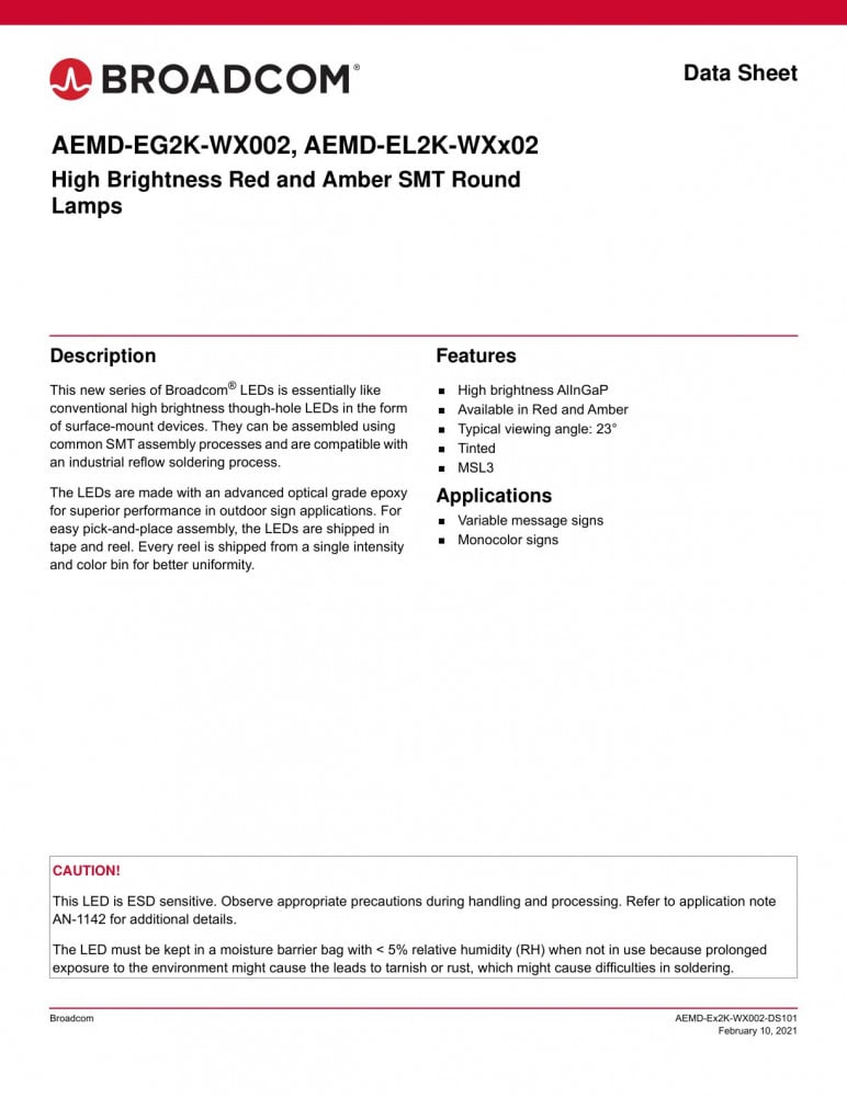 AEMD-EG2K-WX002 datasheet page 1
