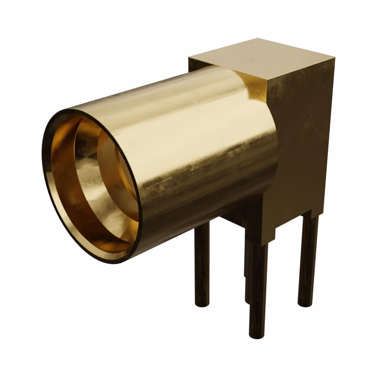 SMP Plug, Right-Angle, Full Detent, PCB, Through Hole, One Piece Per Bag, 50 Ohms for sale