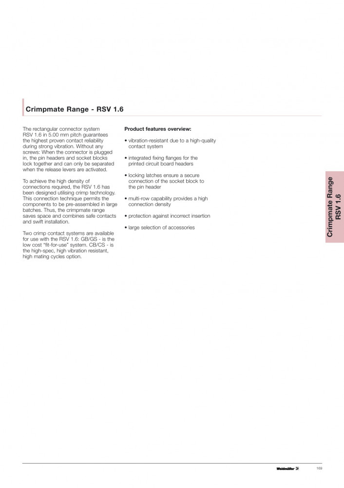 WEIDMULLER RSV 1.6 document page 1
