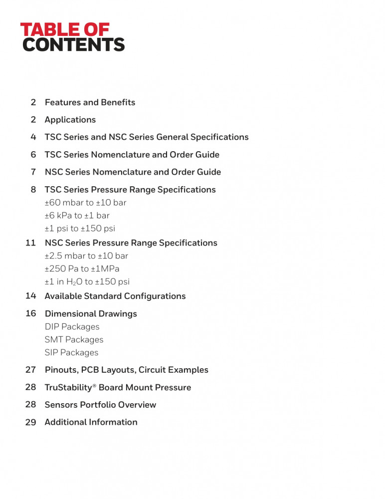 Honeywell NSC Series datasheet page 3