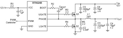 RT9624A - Single Phase Synchronous Rectified Buck MOSFET Driver