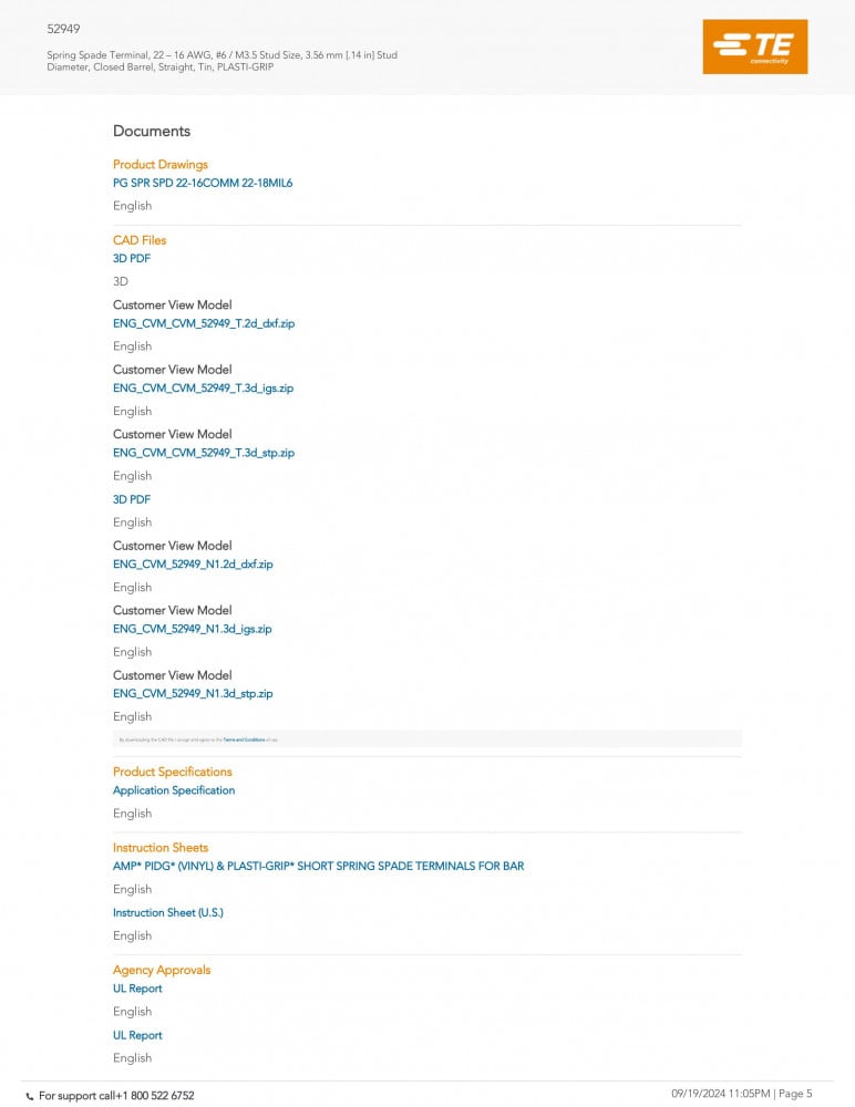 TE Connectivity 52949 document page 5