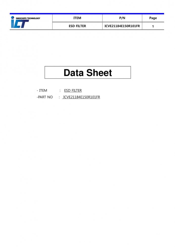 ICVE21184E150R101 datasheet page 1