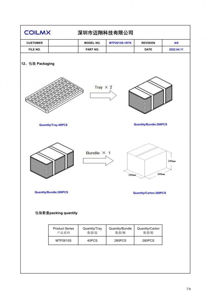 MTP2615S-1R7K specification page 7