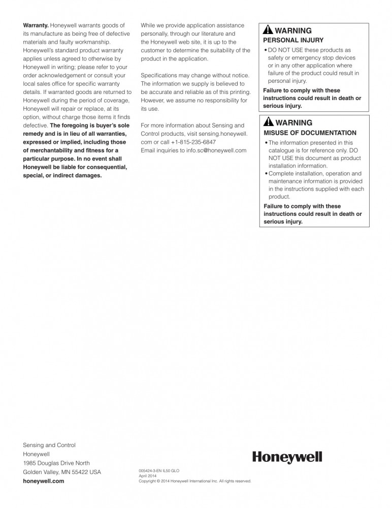 Honeywell AML series line guide page 3